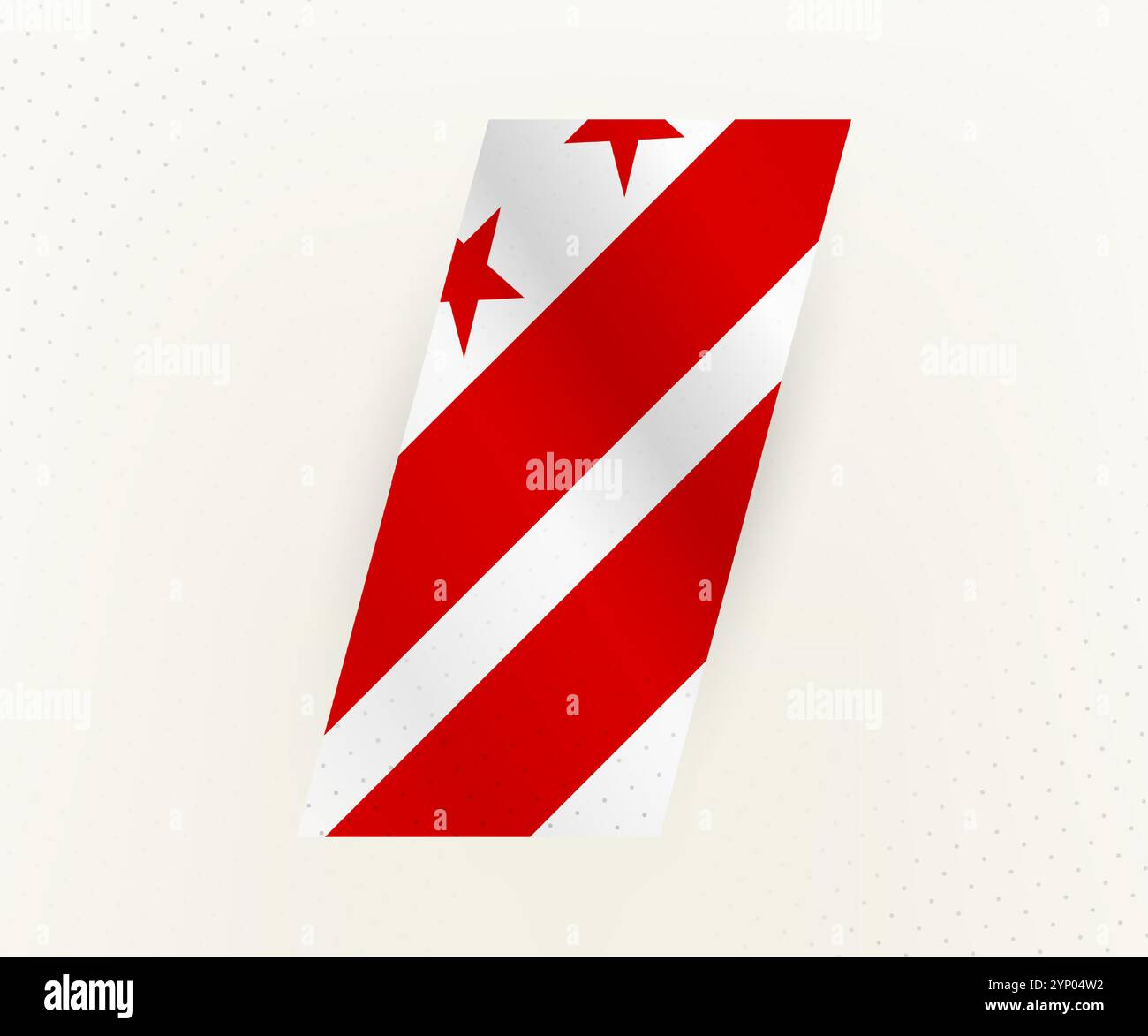 Abstract modern vertical flag of District of Columbia on beige ...