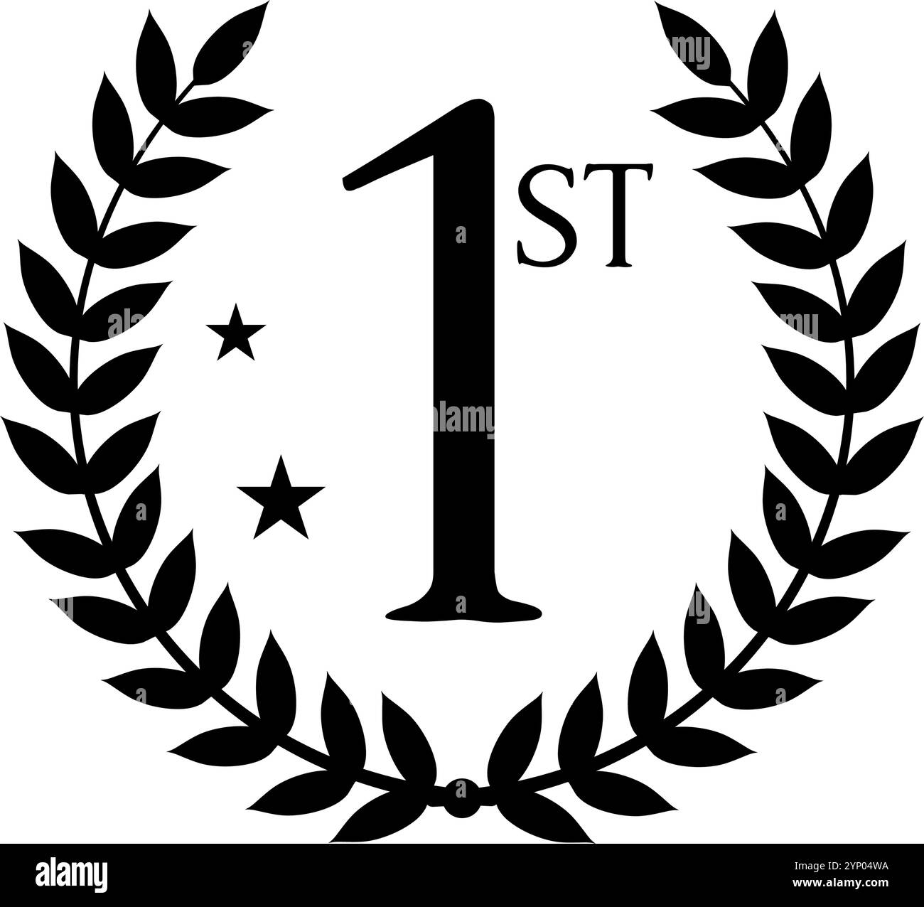 First place, 1st place in the laurel wreath Stock Vector Image & Art ...