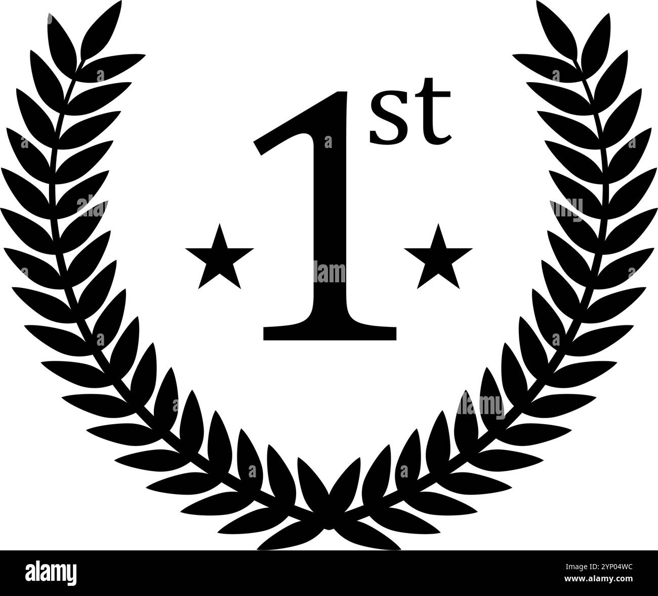 First place, 1st place in the laurel wreath Stock Vector Image & Art ...