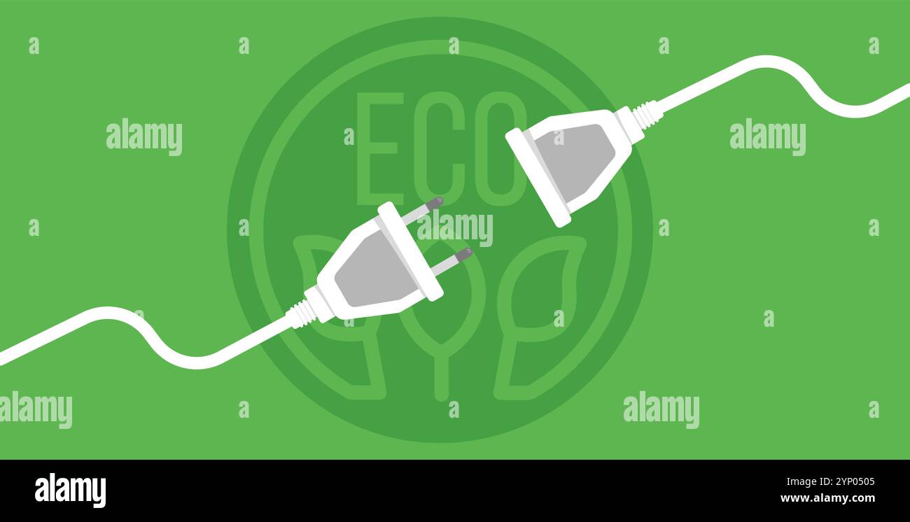 Plug and socket, electricity, green energy Stock Vector Image & Art - Alamy