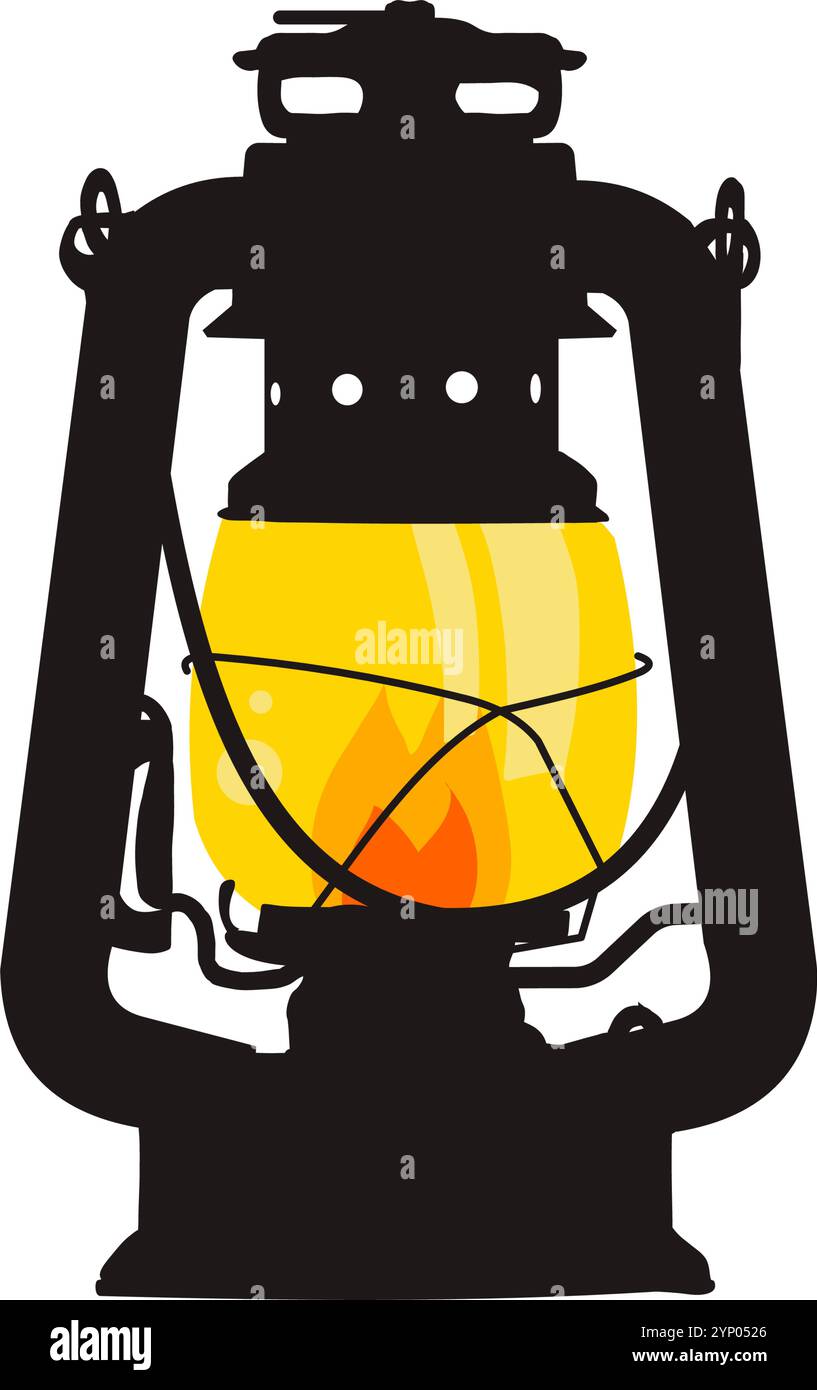 Mining kerosene lamp, old nat lamp Stock Vector Image & Art - Alamy