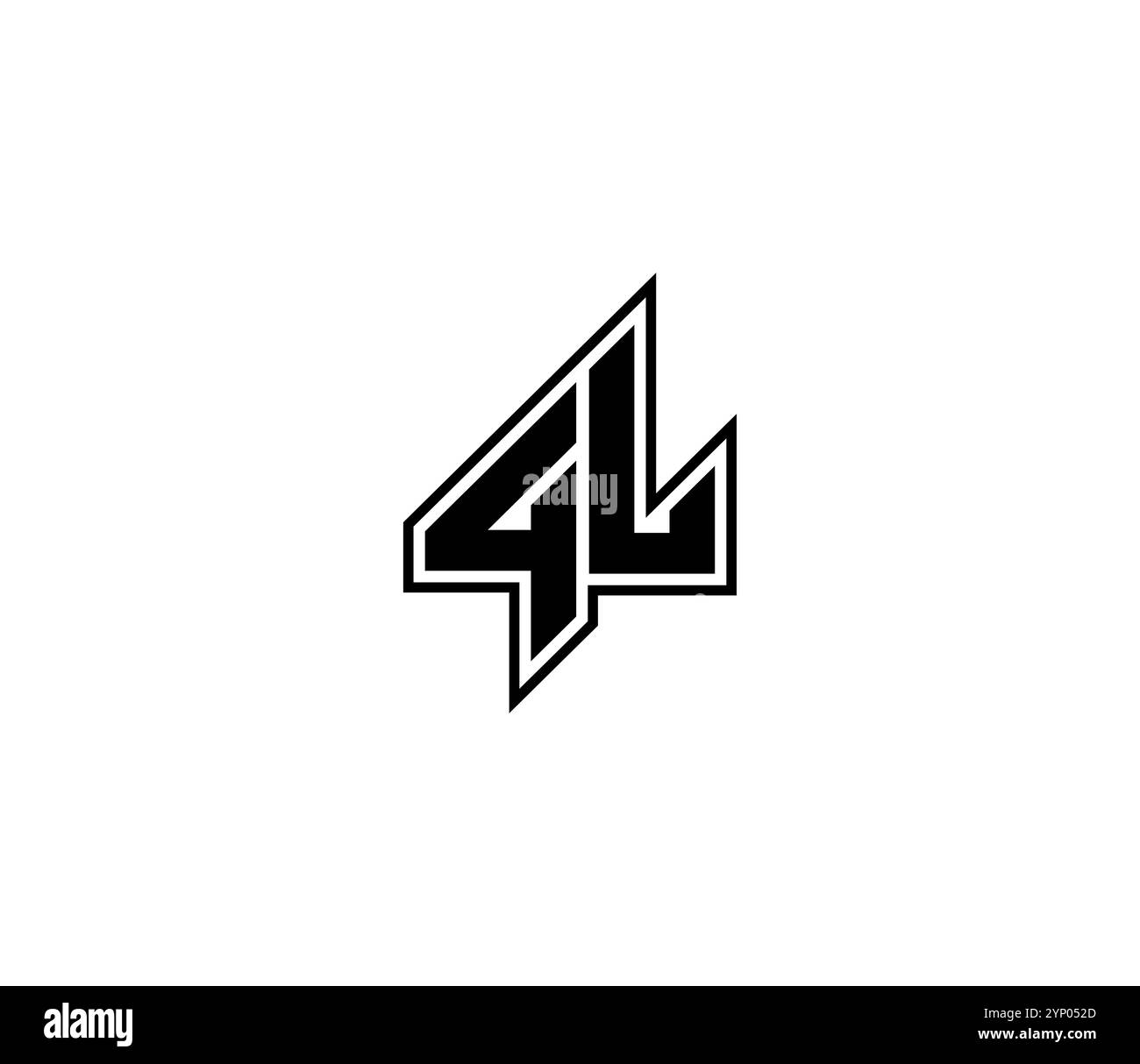 L4 letter logo hi-res stock photography and images - Alamy