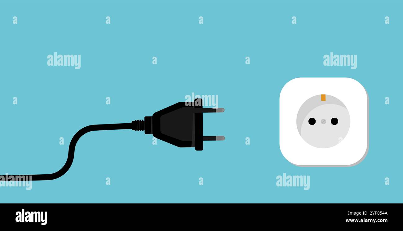 Plug and socket, electricity - banner, background Stock Vector Image ...