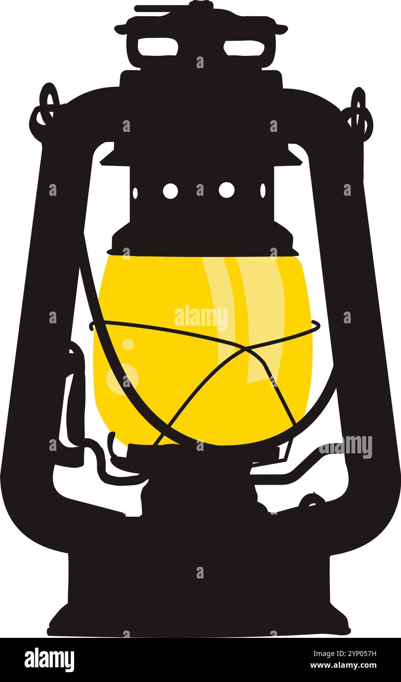 Mining kerosene lamp, old nat lamp Stock Vector Image & Art - Alamy