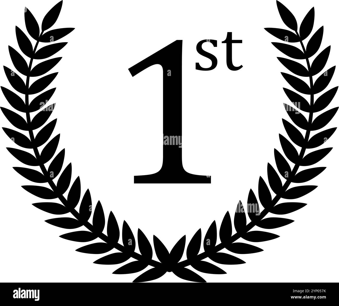 First place, 1st place in the laurel wreath Stock Vector Image & Art ...