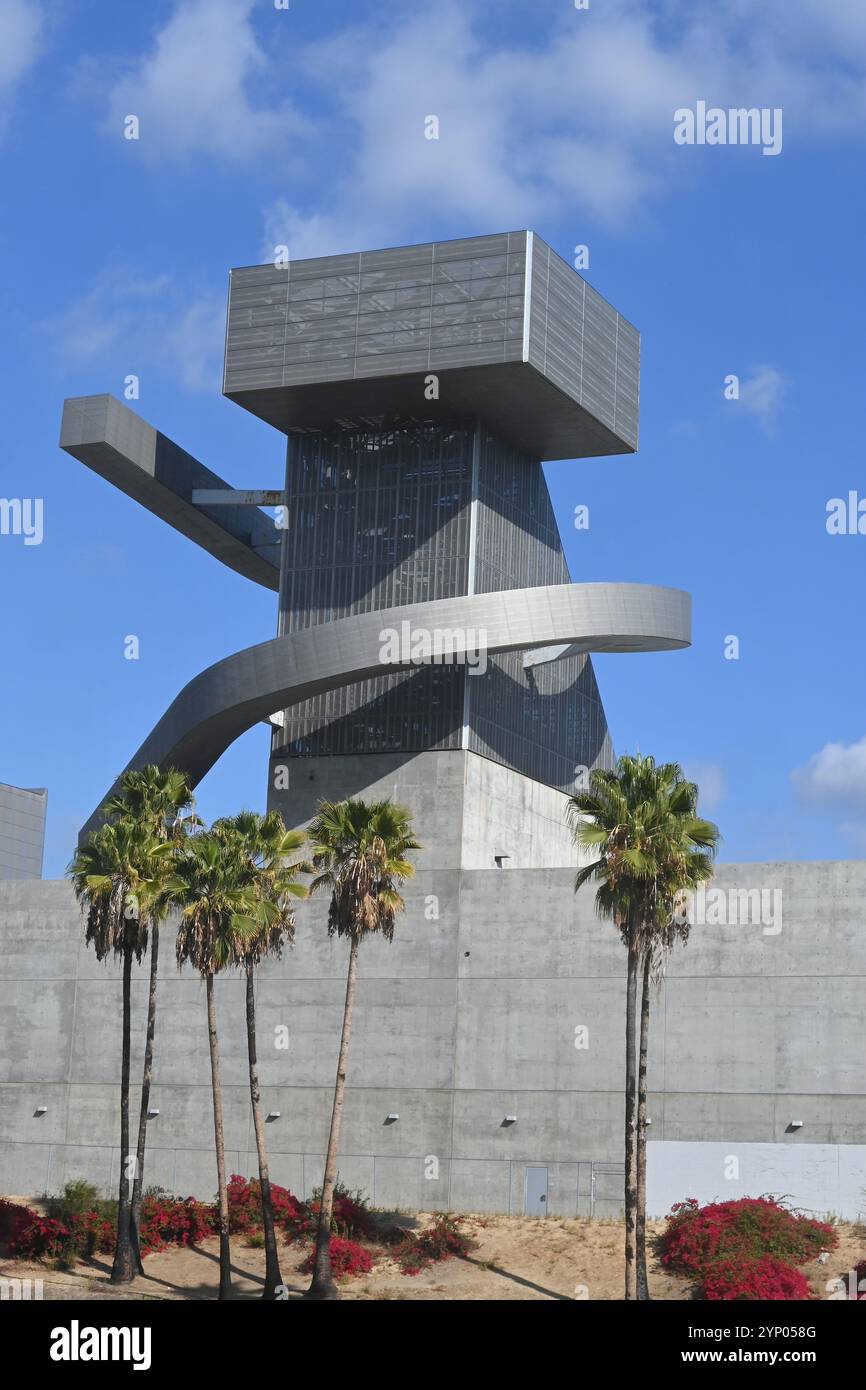 LOS ANGELES - CALIFORNIA - 18 NOV 2024: Tower at the Ramon Cortines ...