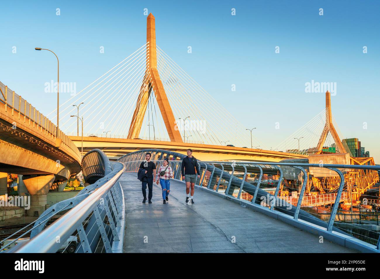 Zakim bridge boston skyline hi-res stock photography and images - Alamy