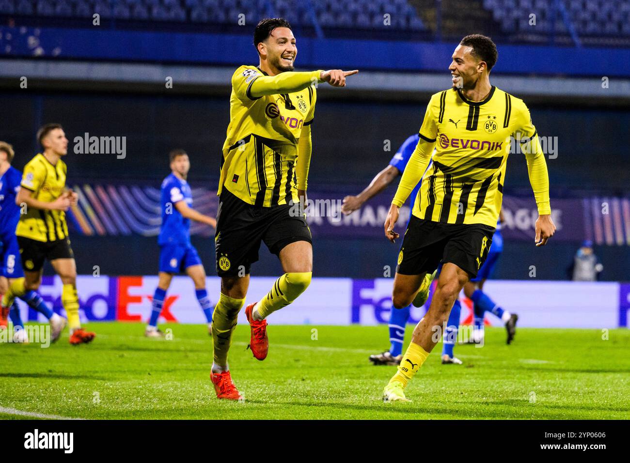 27 November 2024, Croatia, Zagreb: Soccer: Champions League, Dinamo ...