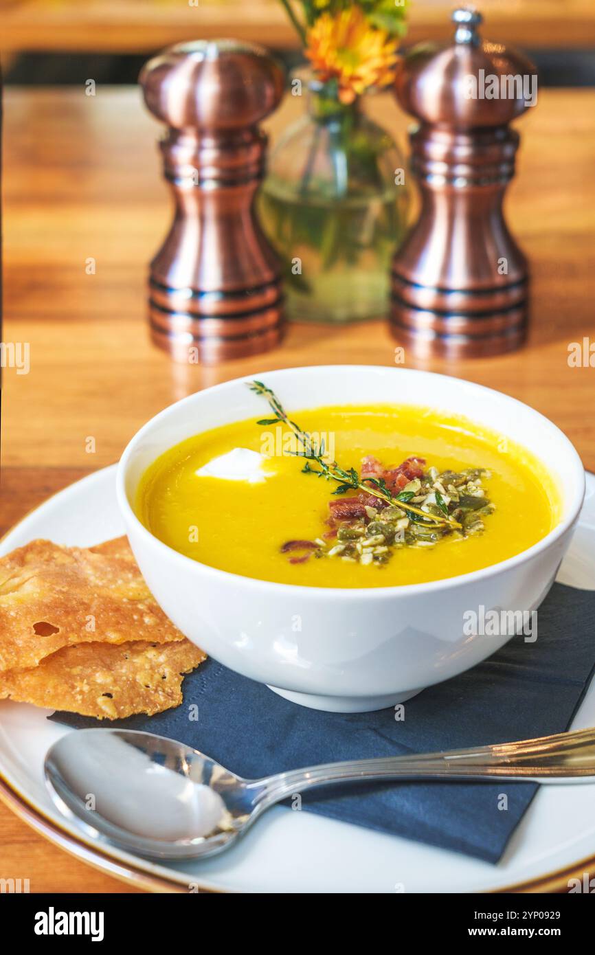 Pumpkin and Squash Soup Boston, Massachusetts, USA Stock Photo - Alamy