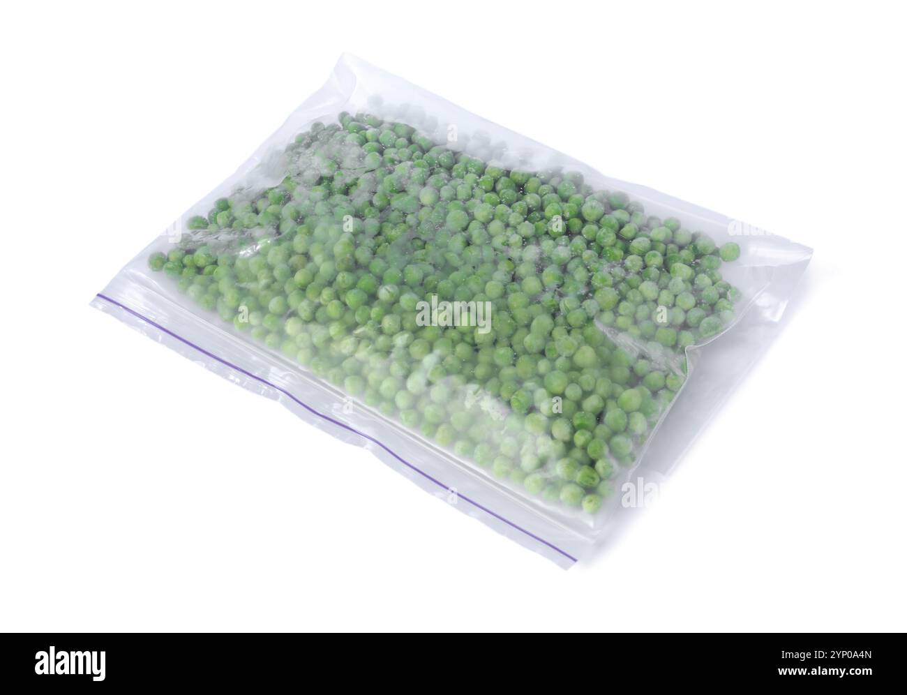 Frozen peas in plastic bag isolated on white Stock Photo - Alamy