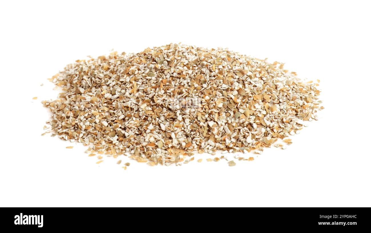 Pile of rye bran isolated on white Stock Photo - Alamy