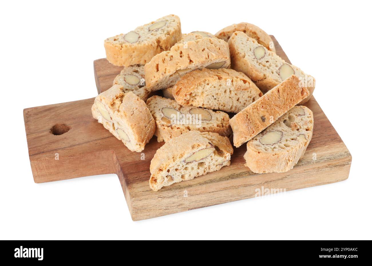 Traditional Italian almond biscuits (Cantucci) isolated on white Stock ...