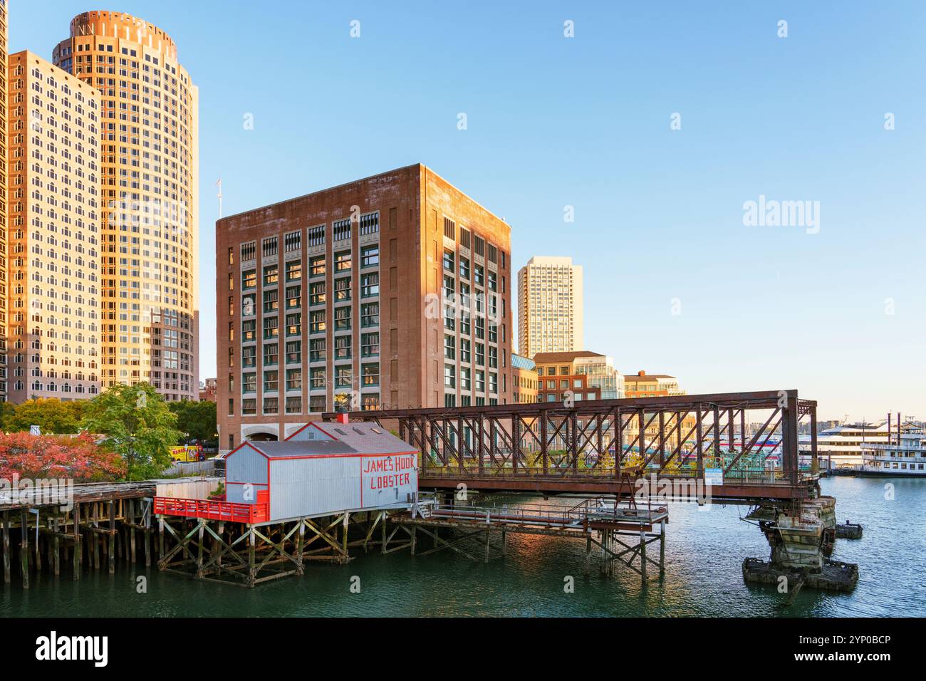 Boston Old Harbor Waterfront Skyline Boston, Massachusetts, USA Stock ...