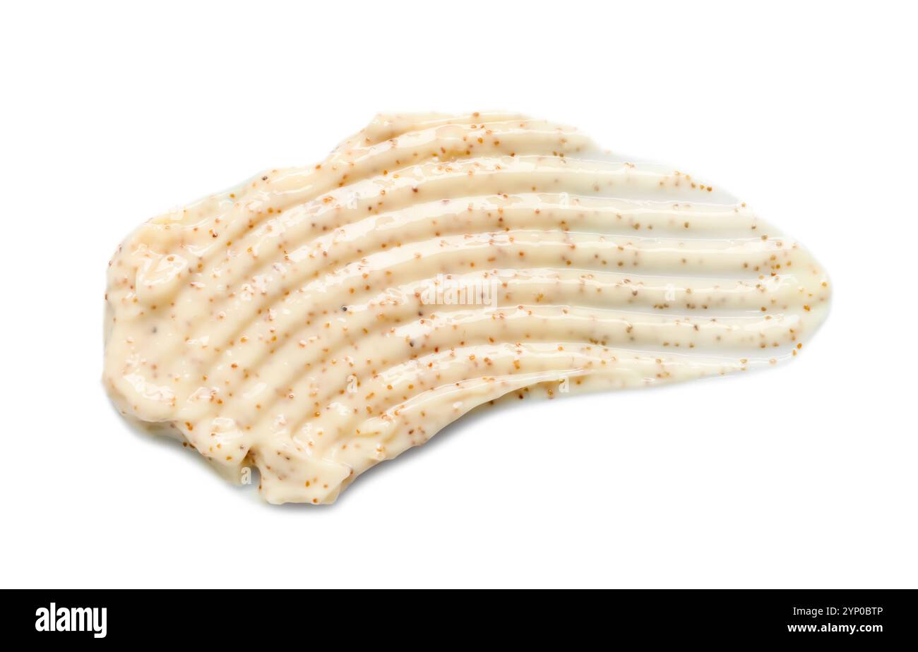 Sample of body scrub isolated on white, top view Stock Photo - Alamy