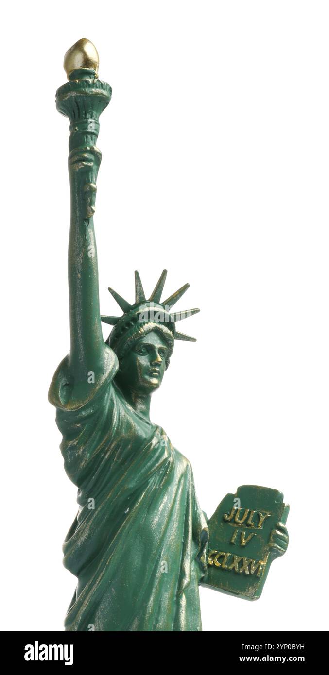 Statue of Liberty isolated on white. Symbol of freedom Stock Photo - Alamy
