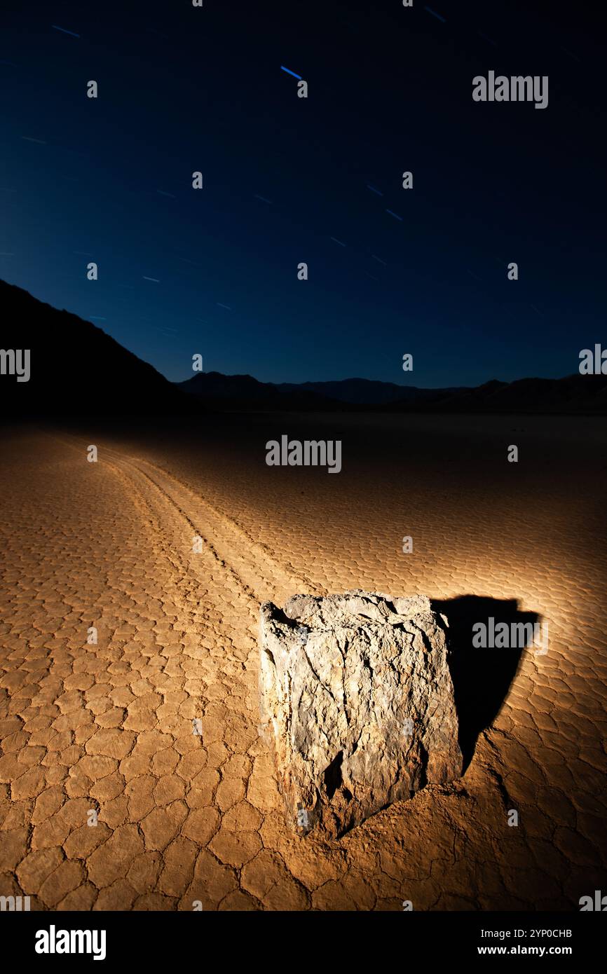 Moving rocks of Racetrack Playa, also known as the Sailing Rocks, the ...