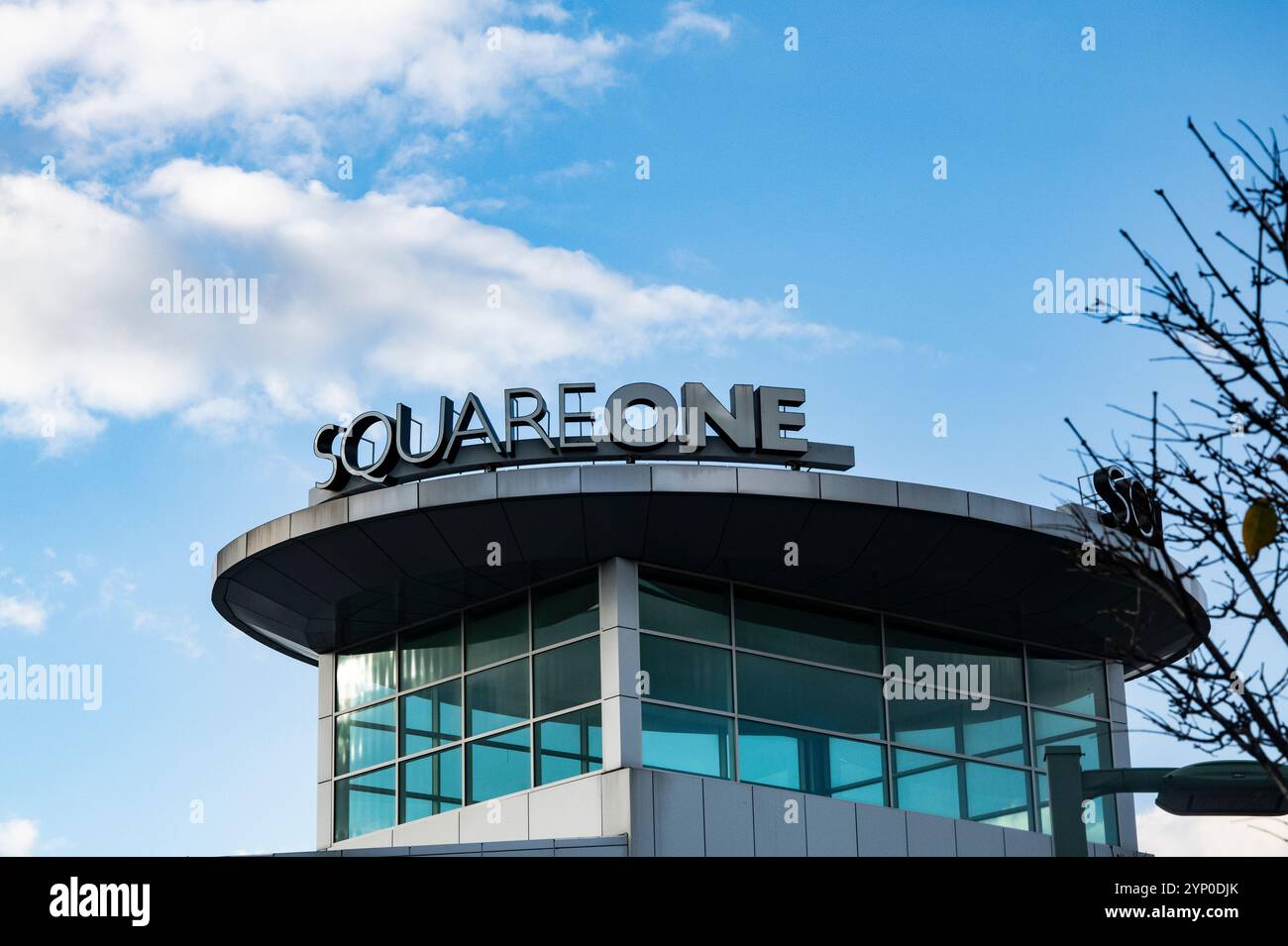 Square One Shopping Centre sign on City Centre Drive in Mississauga ...