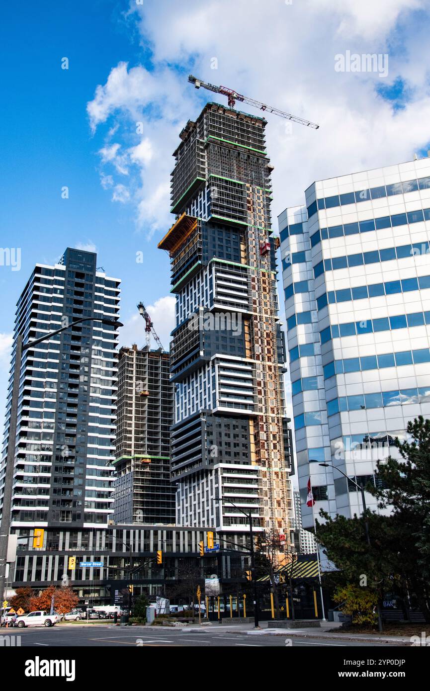 Buildings under construction at Square One Shopping Centre on City ...