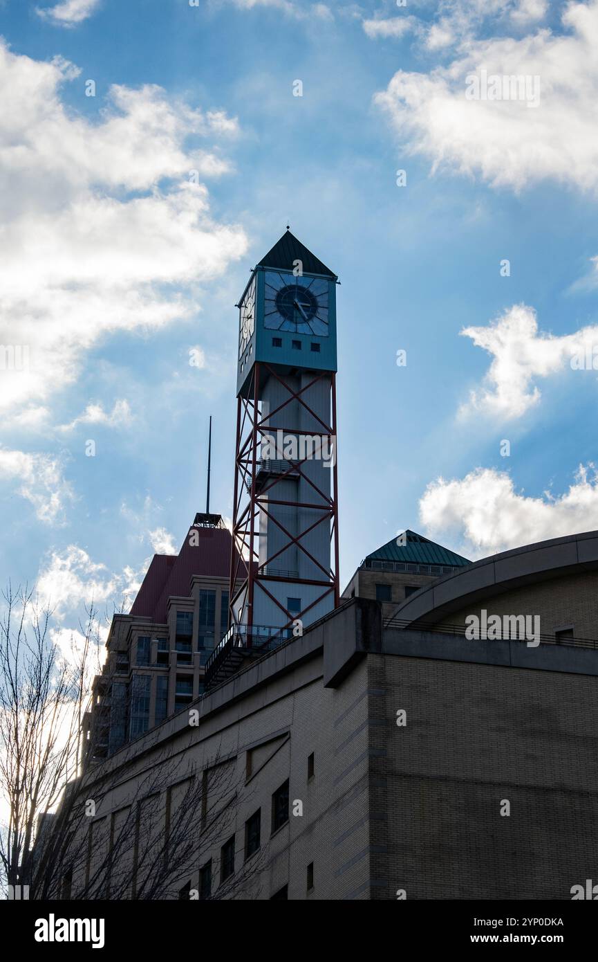 Square One Shopping Centre clock tower on City Centre Drive in ...