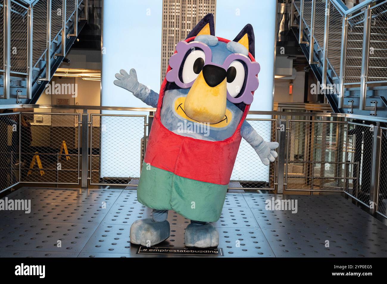 New York, United States. 22nd Nov, 2024. Bluey from Disney animated ...