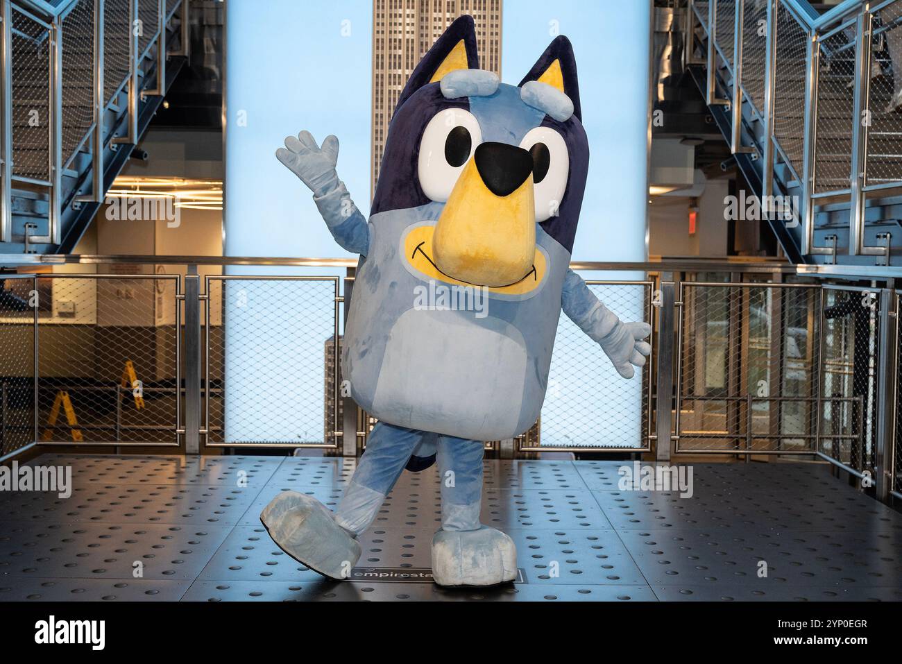 New York, United States. 22nd Nov, 2024. Bluey from Disney animated ...