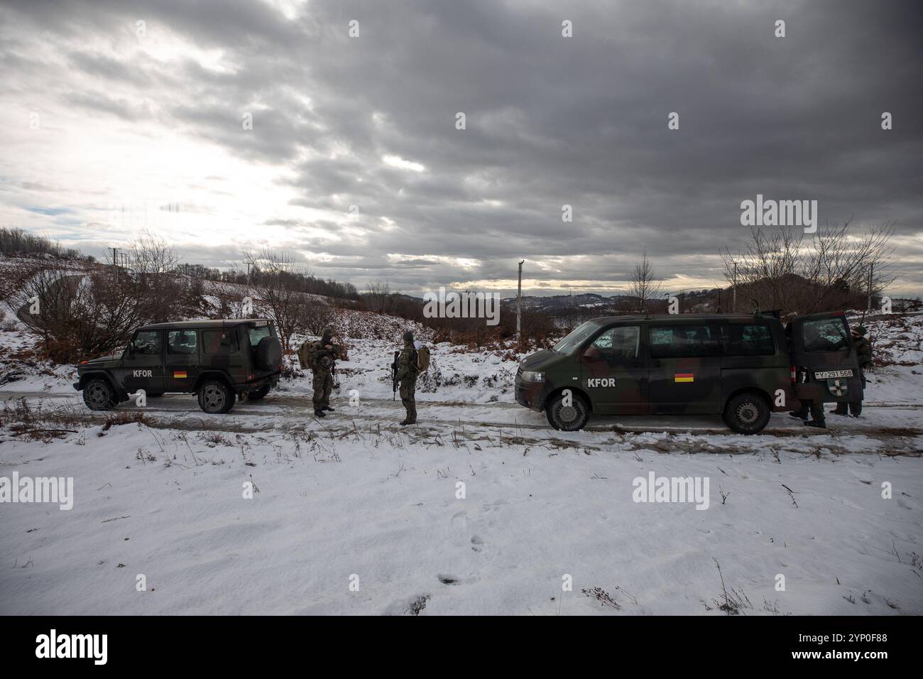 Soldiers in the German Army assigned to Kosovo Force Regional Command ...