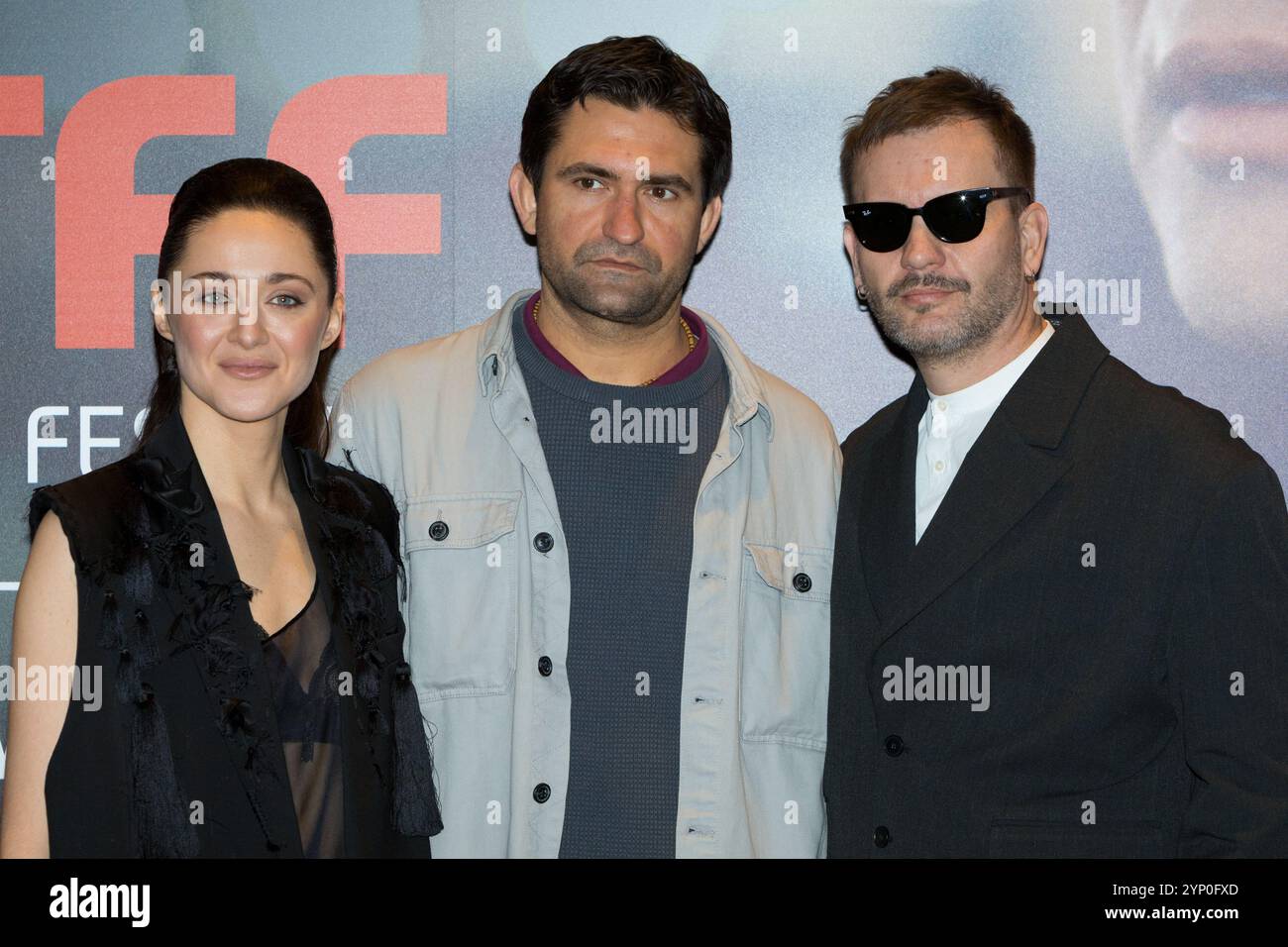 Turin, Italy. 27th Nov, 2024. Actors Viktoria Romashko (left) and Dima ...