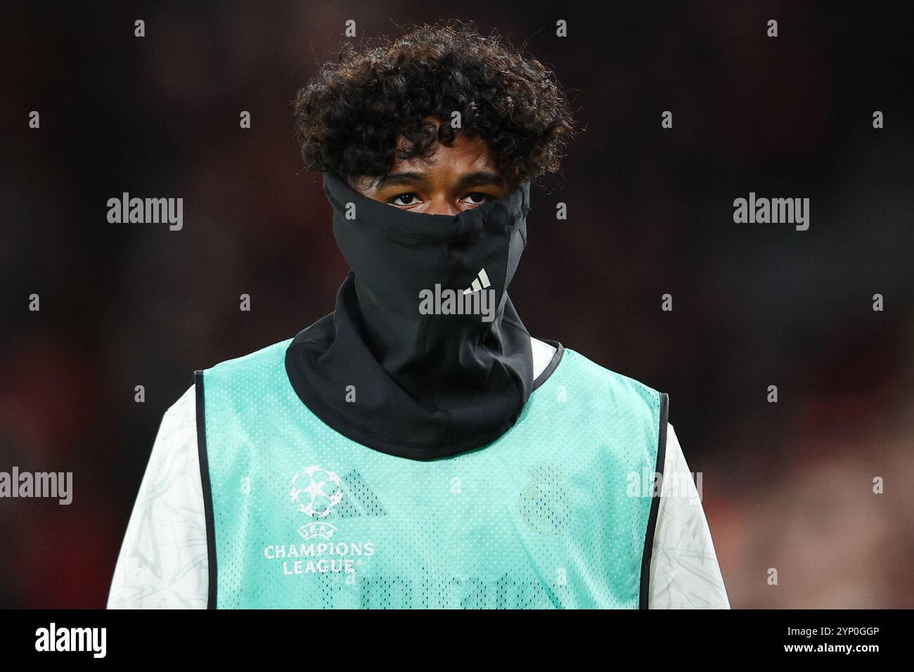 LIVERPOOL, UK - 27th Nov 2024: Endrick of Real Madrid warms up during ...
