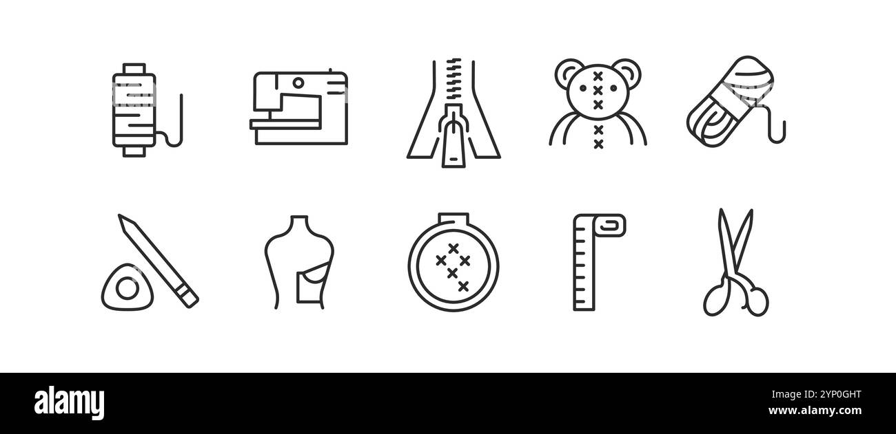 Sewing Icons Set Stock Vector Image & Art - Alamy