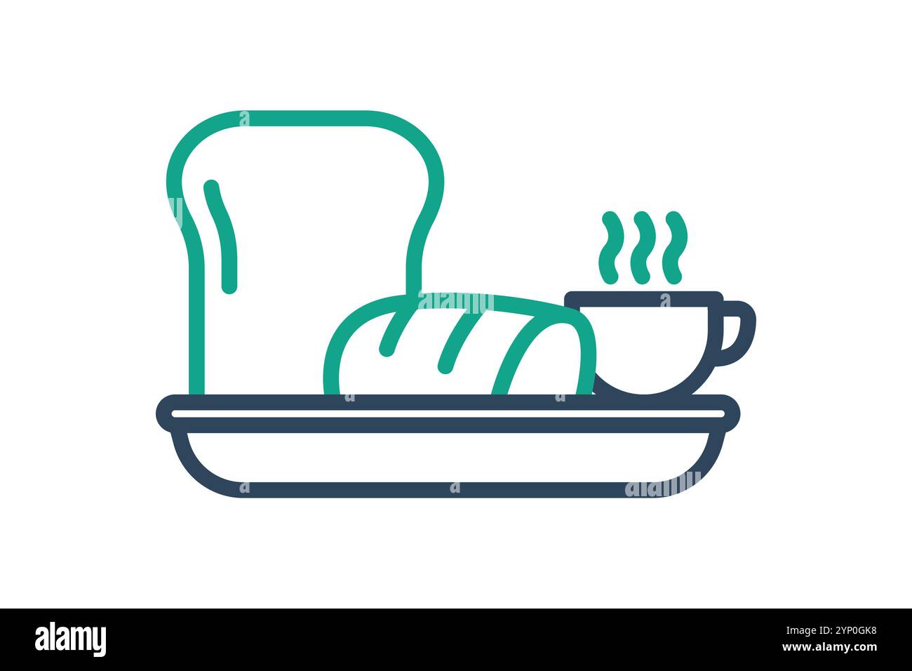 Breakfast icon. line icon style. icon related to meal. food elements ...