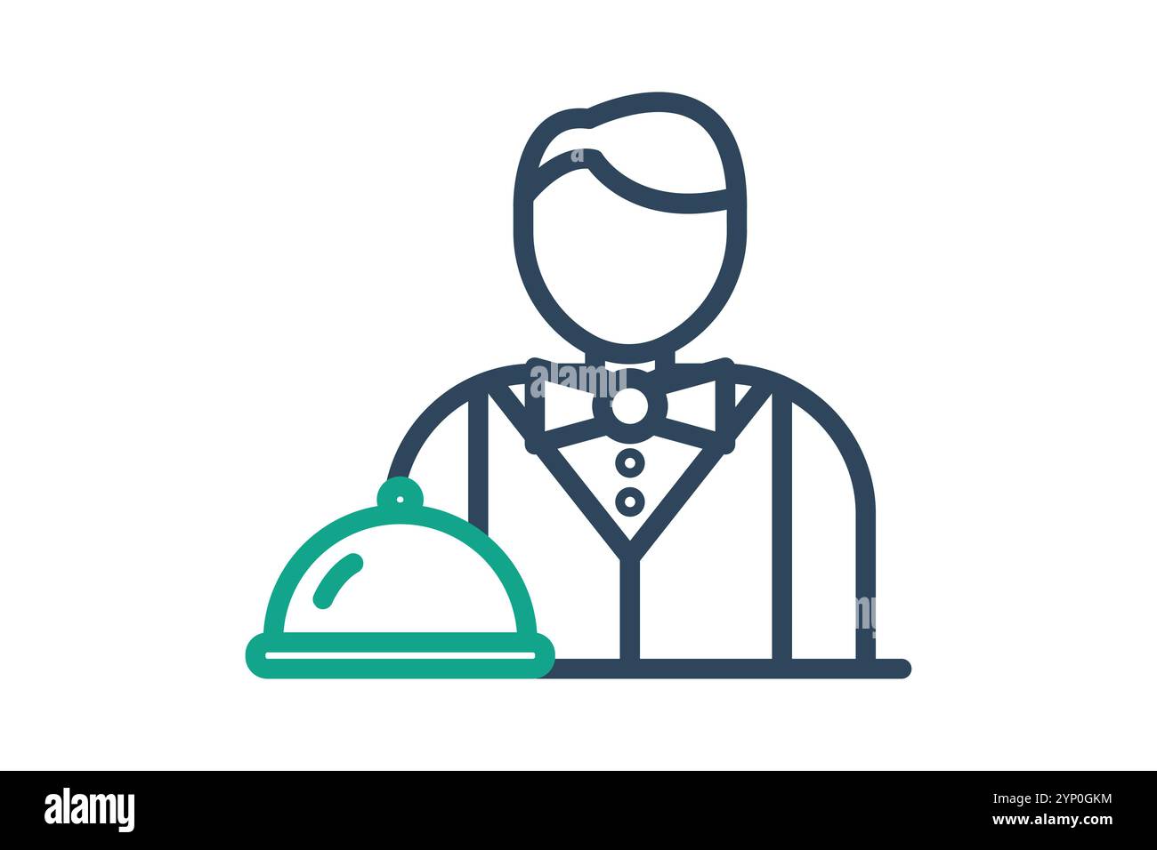 Waiter icon. line icon style. icon related to meal. restaurant elements ...