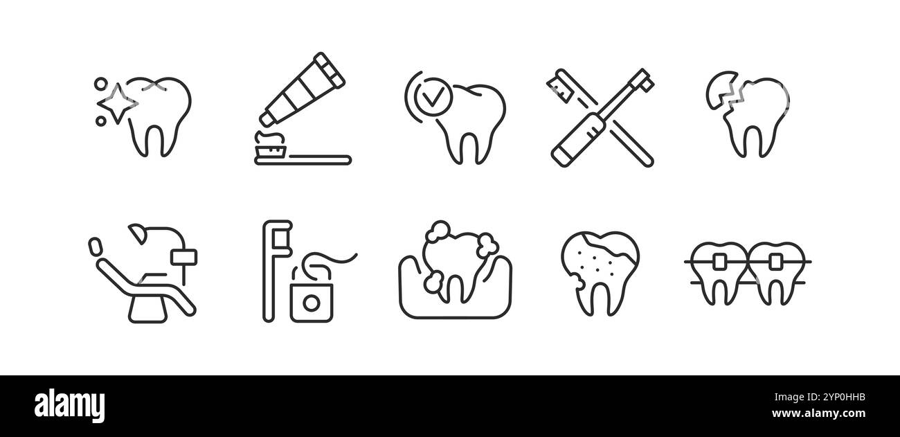Stomatology Icons Set Stock Vector Image & Art - Alamy