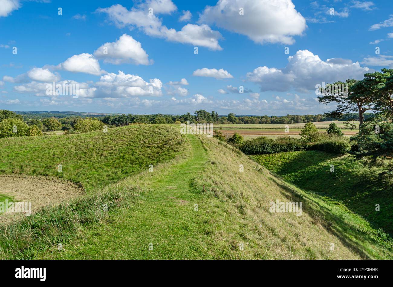 CASTLE RISING, UNITED KINGDOM - OCTOBER 10, 2014: View of the ...