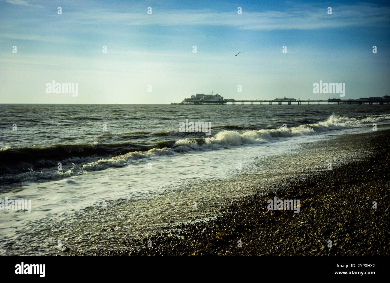 Vintage photo of a British beach Stock Photo - Alamy