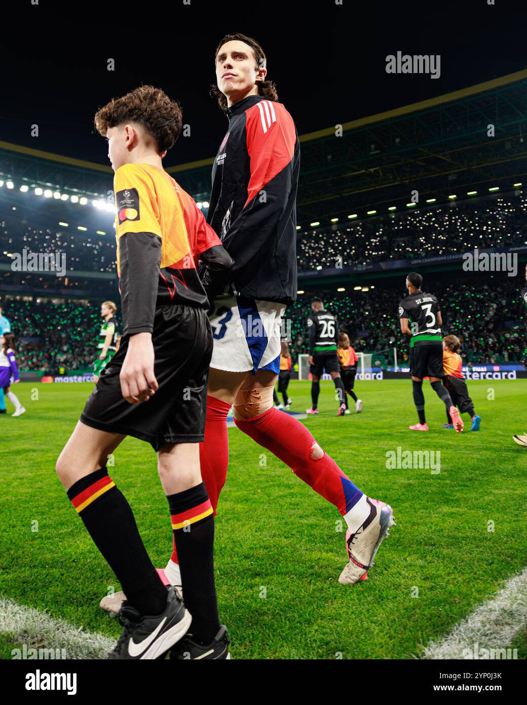 Riccardo Calafiori (Arsenal FC) seen in action during UEFA Champions ...
