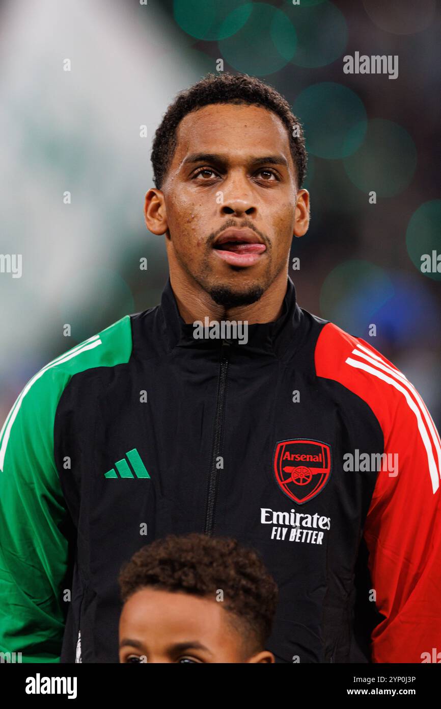 Jurrien Timber (Arsenal FC) seen in action during UEFA Champions League ...