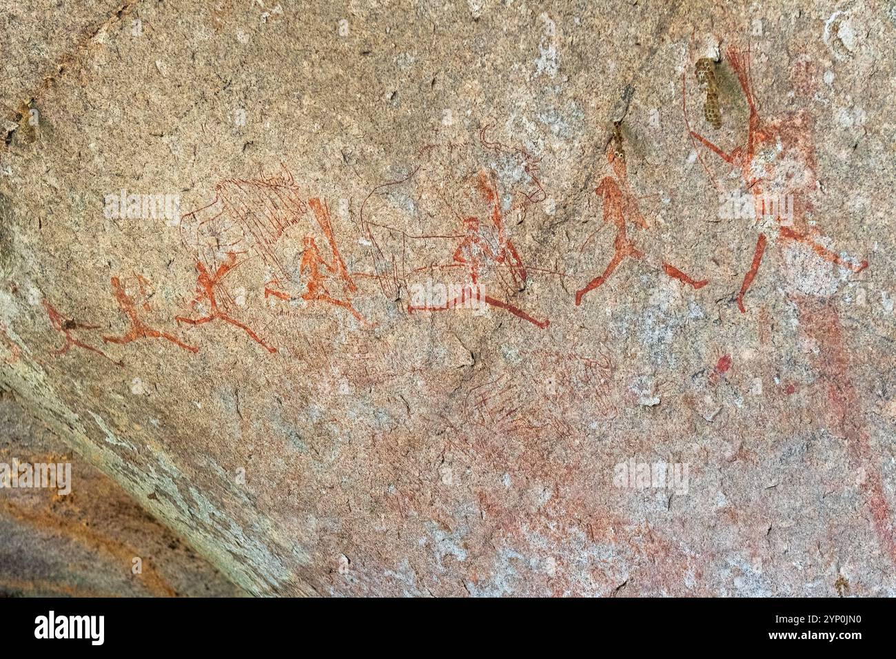 Ancient Pictographs on Rocks in Matobo National Park in Zimbabwe Stock ...