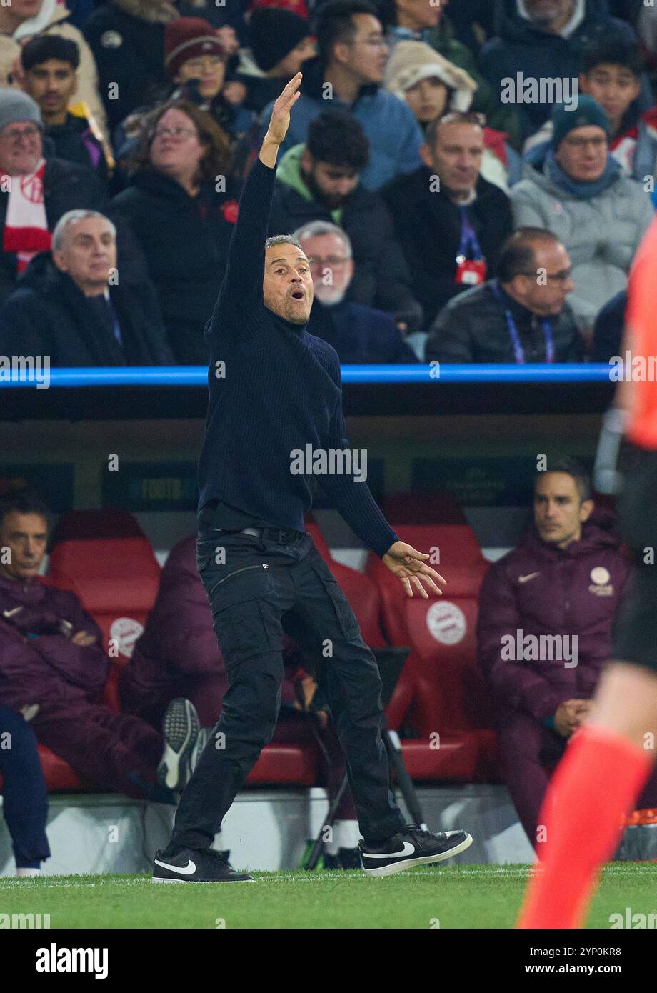 Luis Enrique, PSG Trainer , team manager, in the League Phase MD5 match ...
