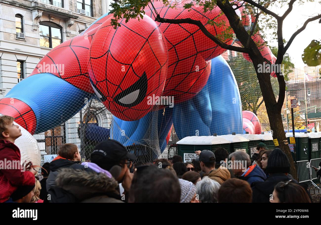 November 27, 2024, New York, New York, USA: An inflated Spider Man ...