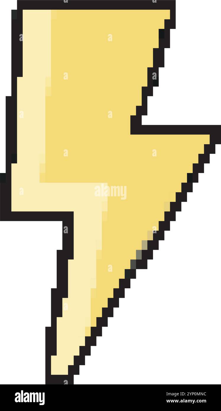 Pixel thunderbolt hi-res stock photography and images - Alamy