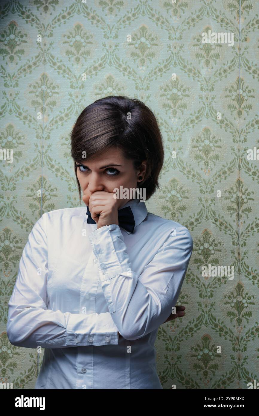 Chin on arms hi-res stock photography and images - Alamy