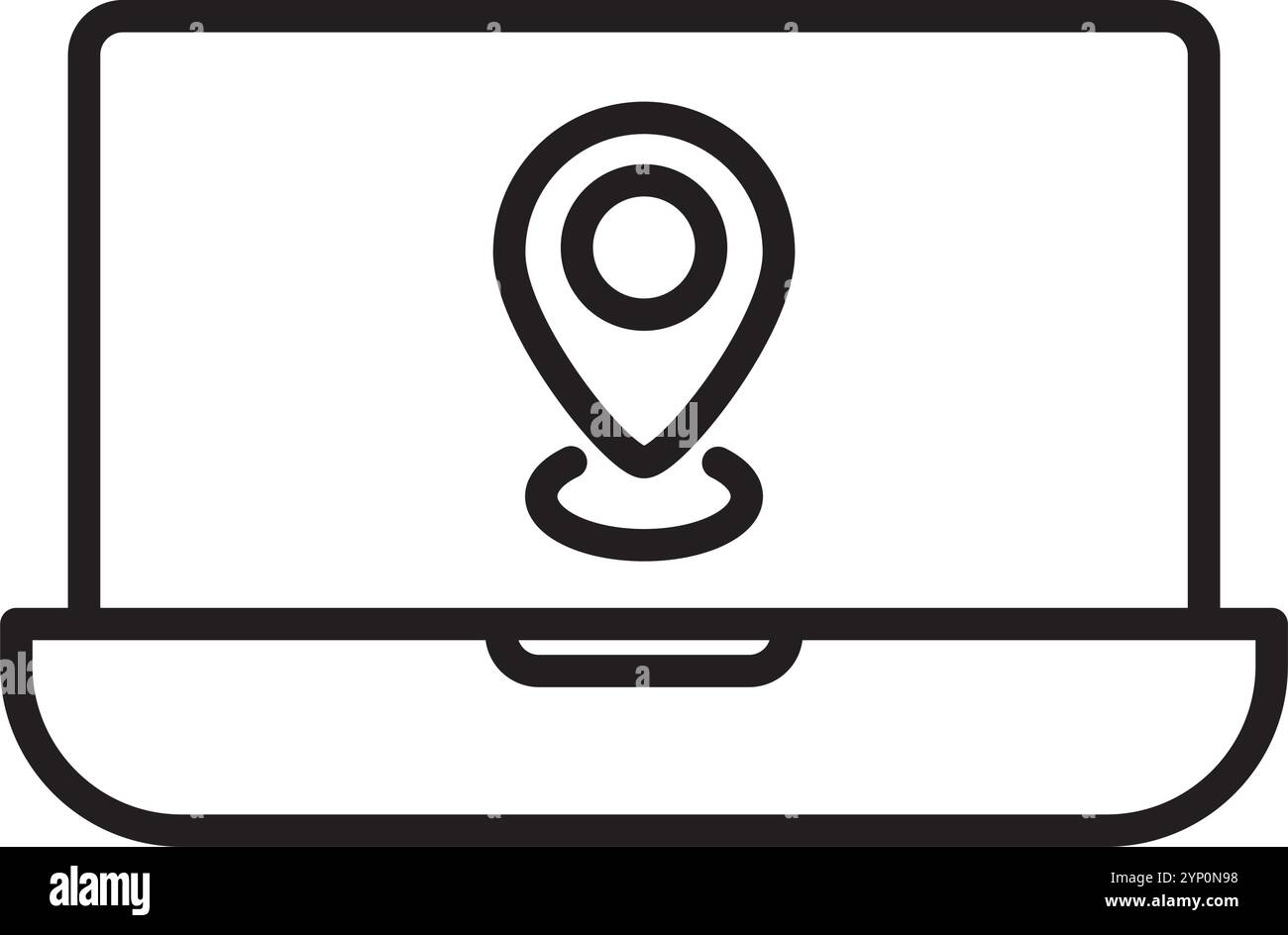 laptop location map Stock Vector Image & Art - Alamy