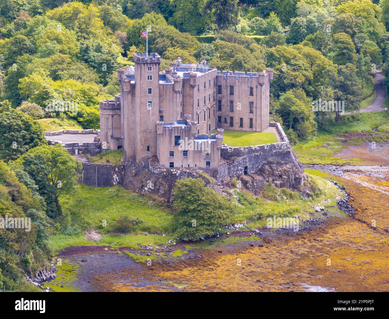 Dunvegan Castle on the Isle of Skye, Scottish Highlands at Loch of ...