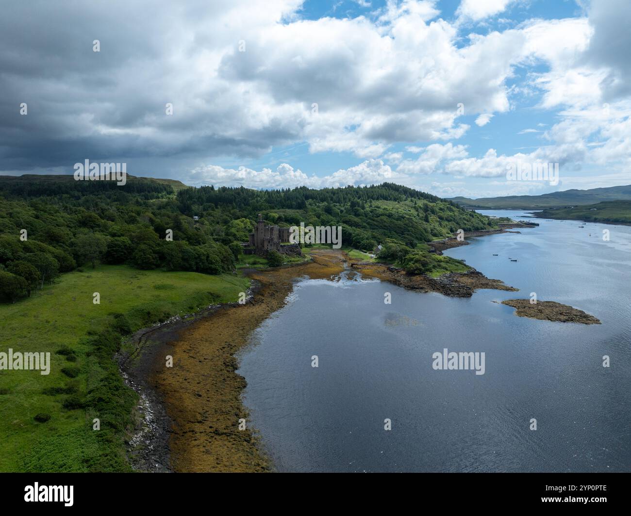 Dunvegan Castle on the Isle of Skye, Scottish Highlands at Loch of ...