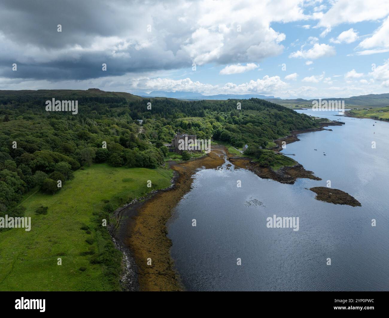 Dunvegan Castle on the Isle of Skye, Scottish Highlands at Loch of ...