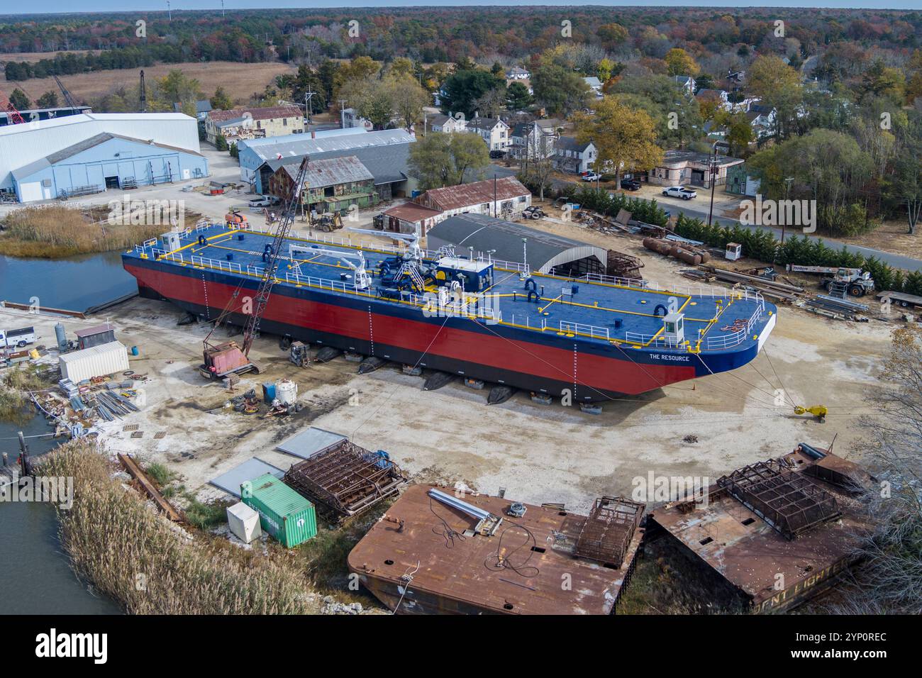 Small shipyard, New Jersey USA Stock Photo - Alamy