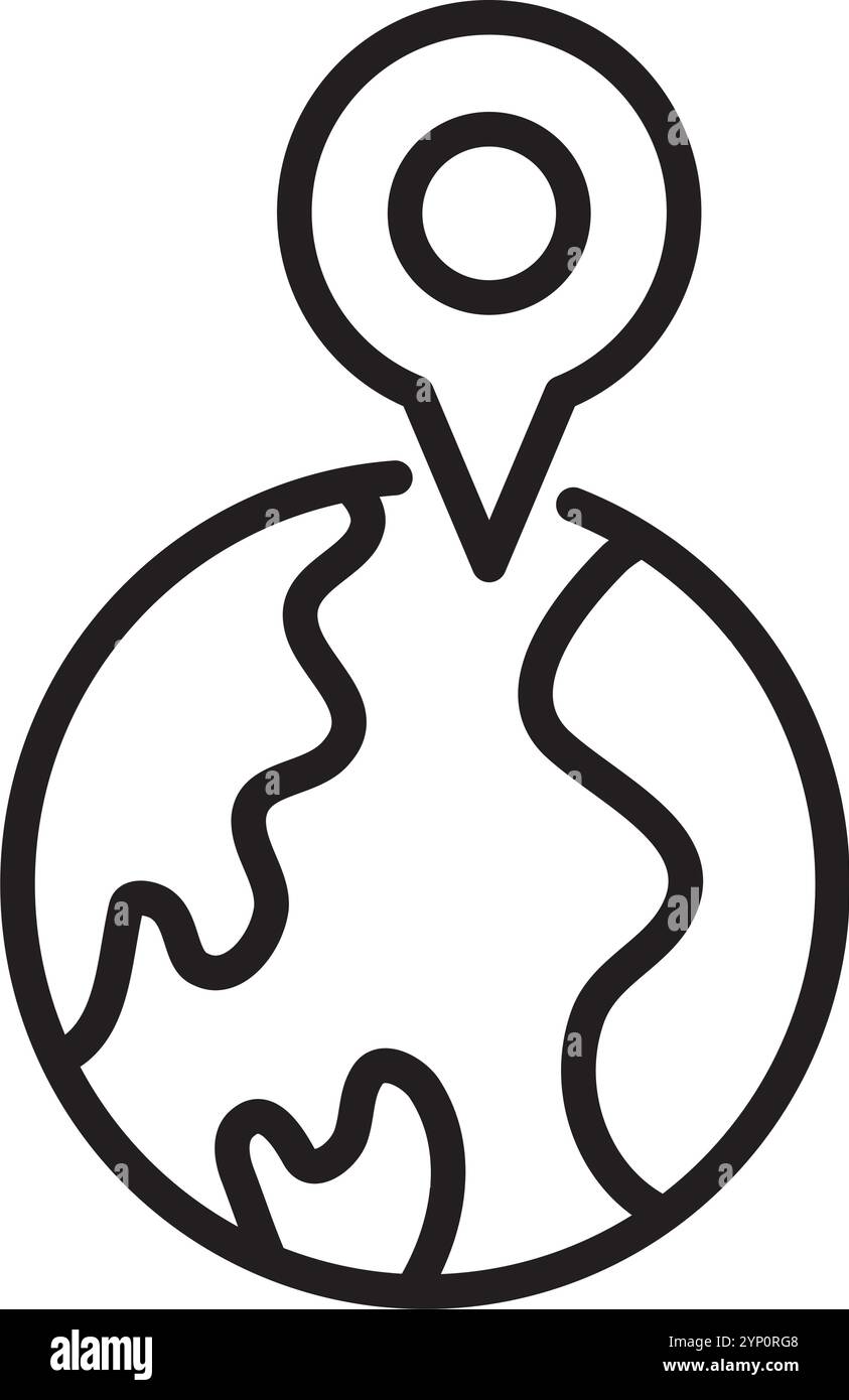 world map pin location icon Stock Vector Image & Art - Alamy