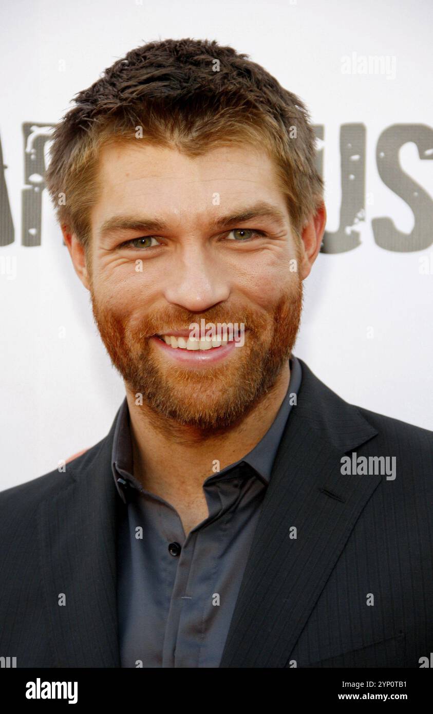 LOS ANGELES, CA - MAY 31, 2012: Liam McIntyre at the Starz Celebrates ...