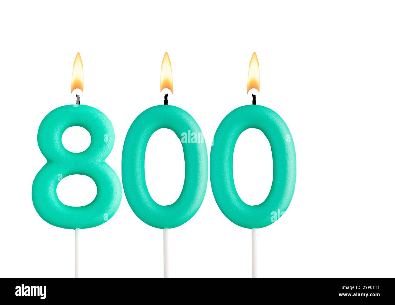 Candles forming the number 800 Stock Photo - Alamy