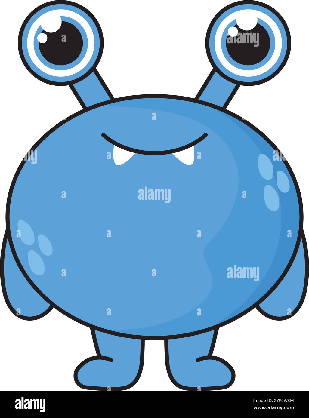 cute blue monster creature cartoon Stock Vector Image & Art - Alamy